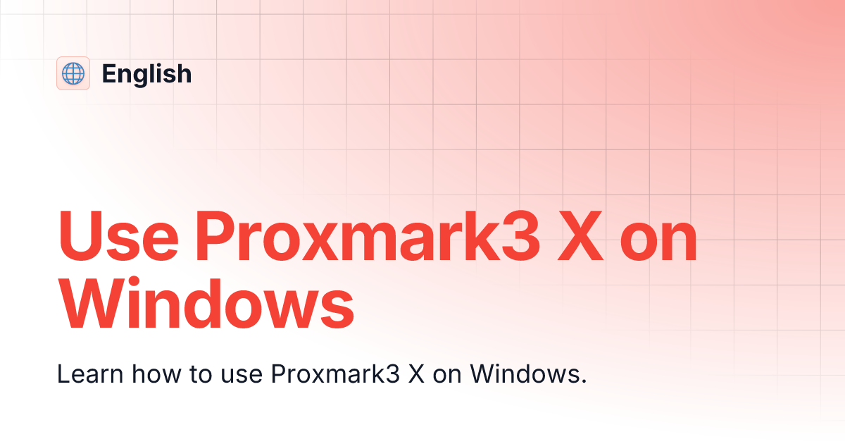 Use Proxmark3 X on Windows | English